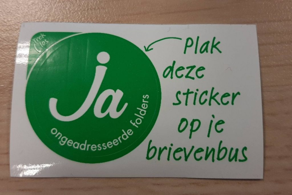 Ja-sticker voor folders in brievenbus » Regiobode